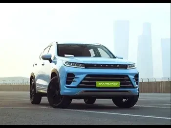 Exeed LX Light Sky Blue SUV 2x4 For Rent in Qatar