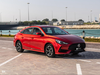MG GT Red Sedan For Rent in Qatar