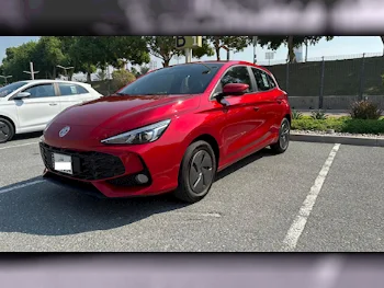 MG MG 3 Red Sedan For Rent in Qatar